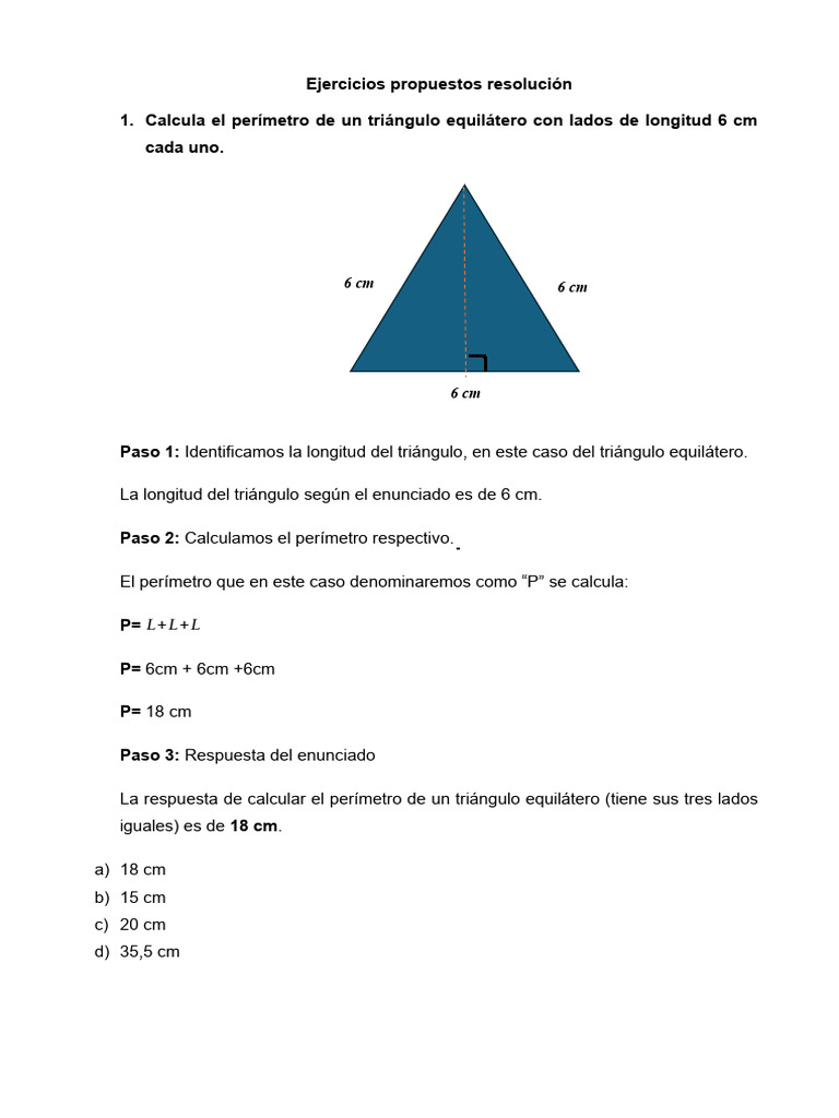 Ejercicios Triángulos Propuestos Resolución | PDF | Triángulo | Geometría euclidiana
