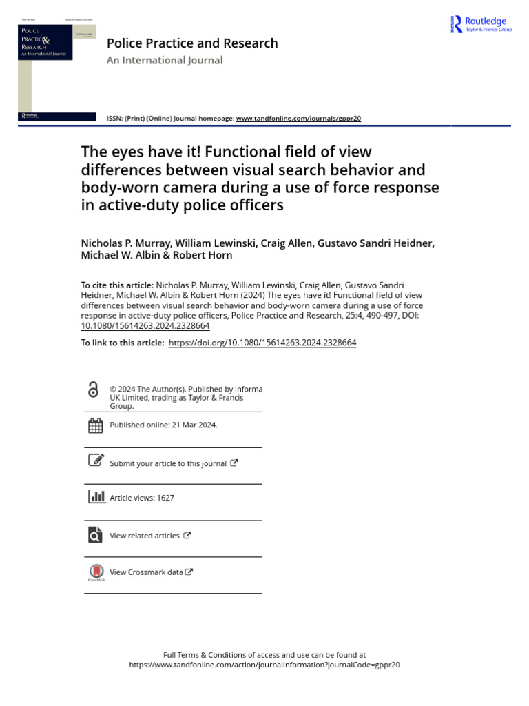 The Eyes Have It Functional Field of View Differences Between Visual ...