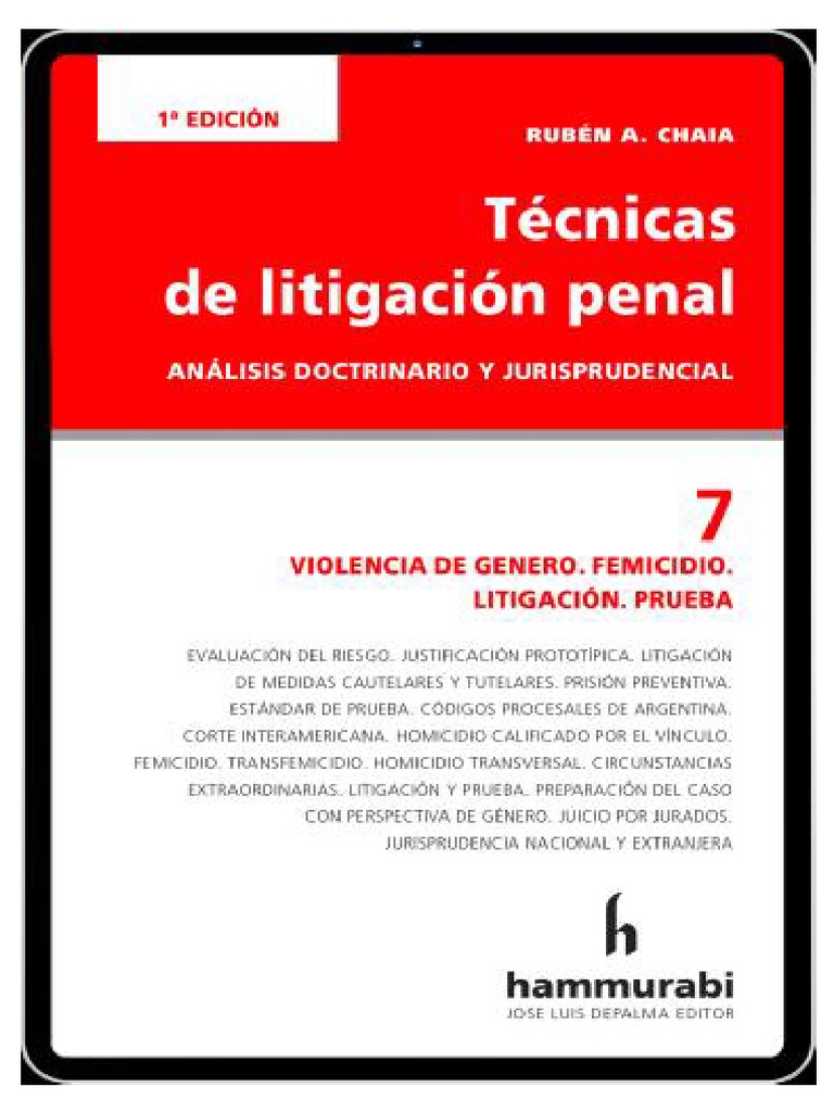 Tecnicas de Litigacion Penal T 7 2020 Ruben Chaia PDF Io | PDF