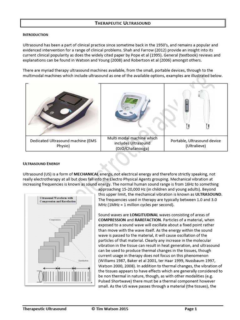 Therapeutic Ultrasound | PDF | Wound | Ultrasound