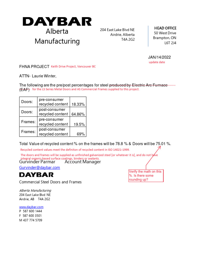 MRc3 Daybar Recycled Content - Markups | PDF