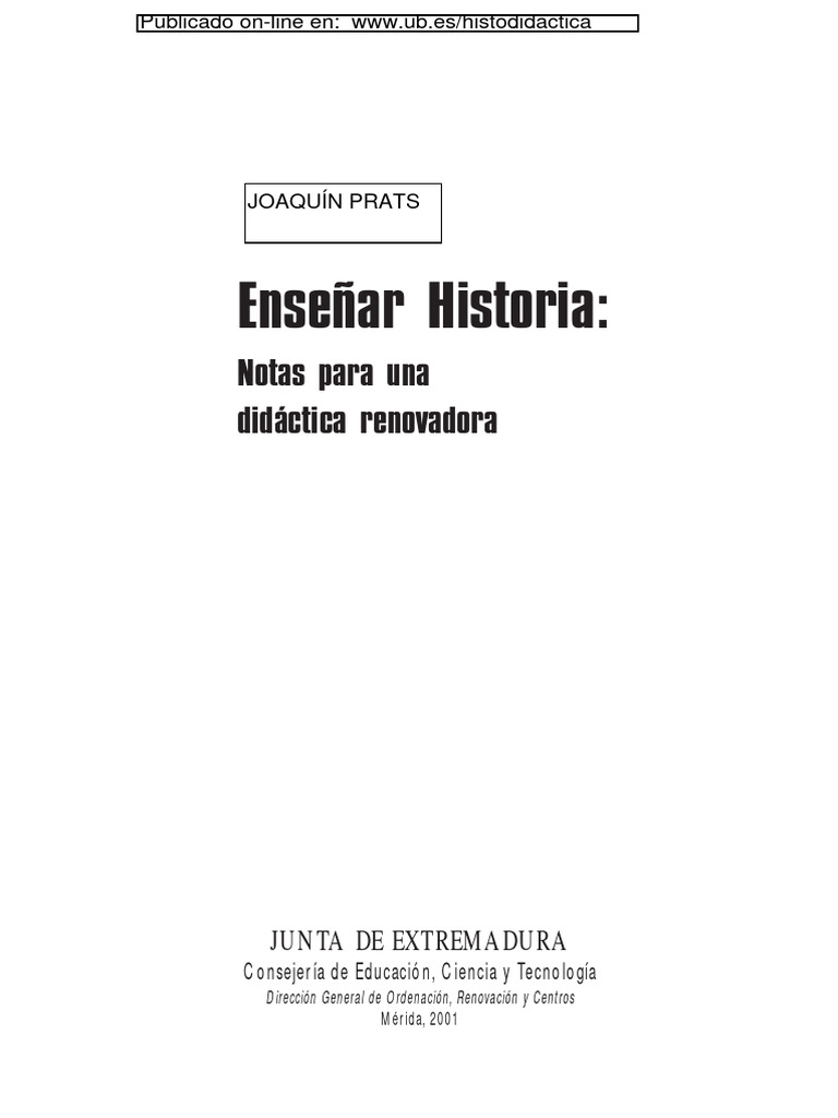 Ensenar - Historia - Notas - Didactica - Renovadora (1) - P-Ginas-2-3-5 ...