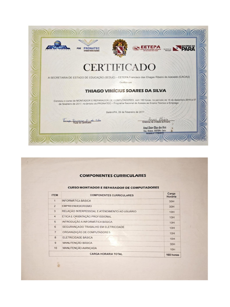 Modelo de Certificado Curso | PDF