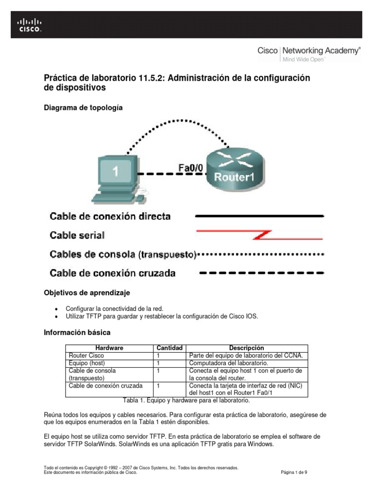 E1 Lab 11 5 2 | PDF | Enrutador (Computación) | Redes de computadoras