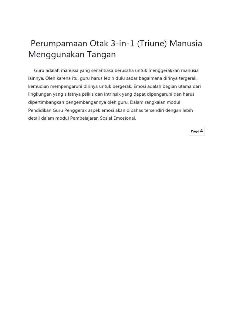 1.2.4 Perumpamaan Otak 3-In-1 (Triune) Manusia Menggunakan Tangan | PDF ...