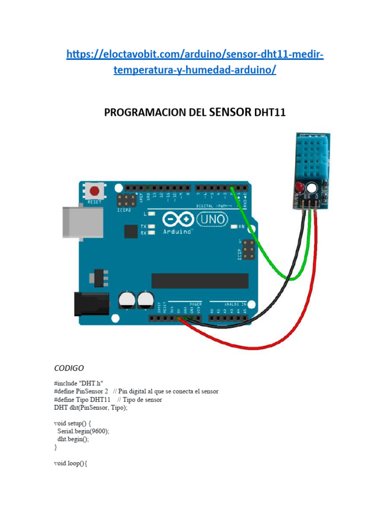 PROGRAMACION DEL SENSOR DHT11 | PDF