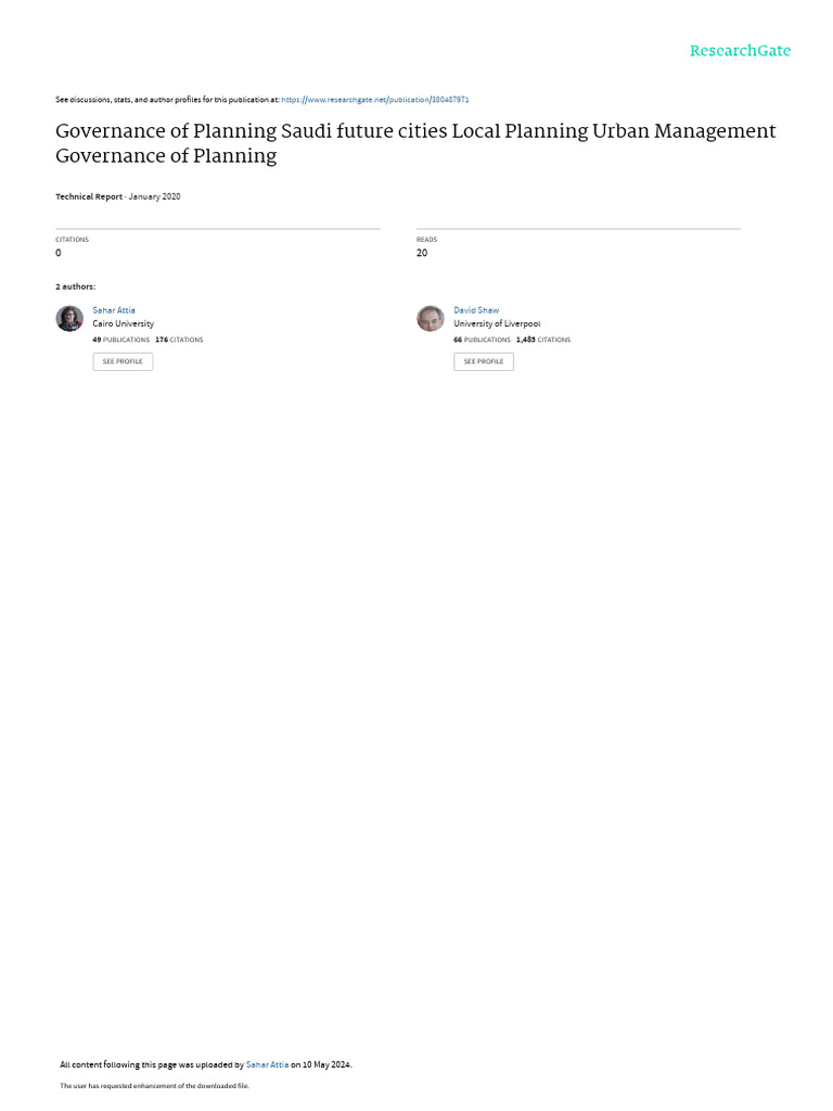 Urban Planning Reviews Output 1 Governance | PDF | Governance | Saudi ...