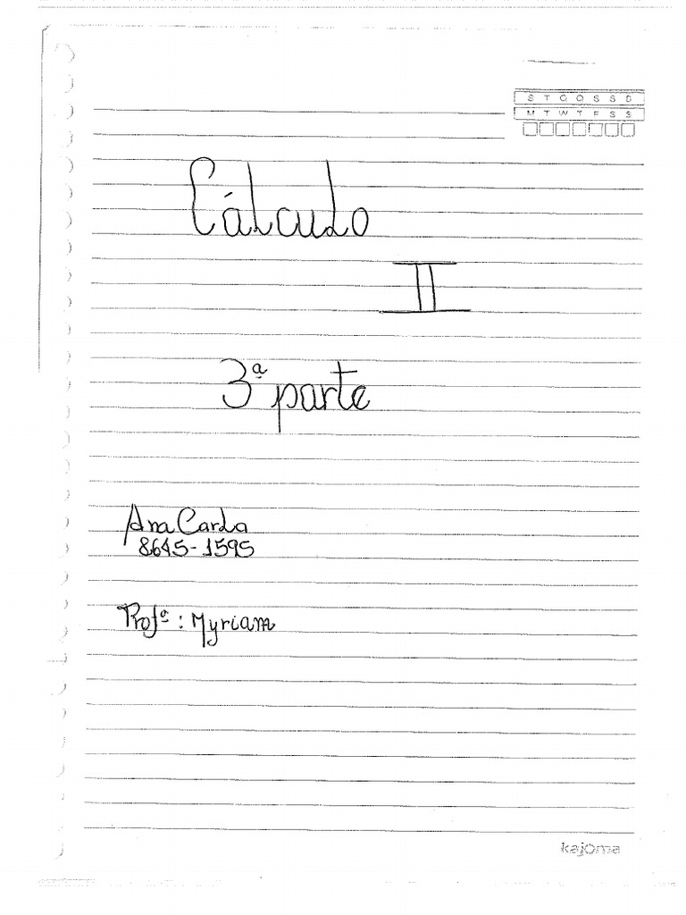 Caderno Calculo II Parte 3 | PDF