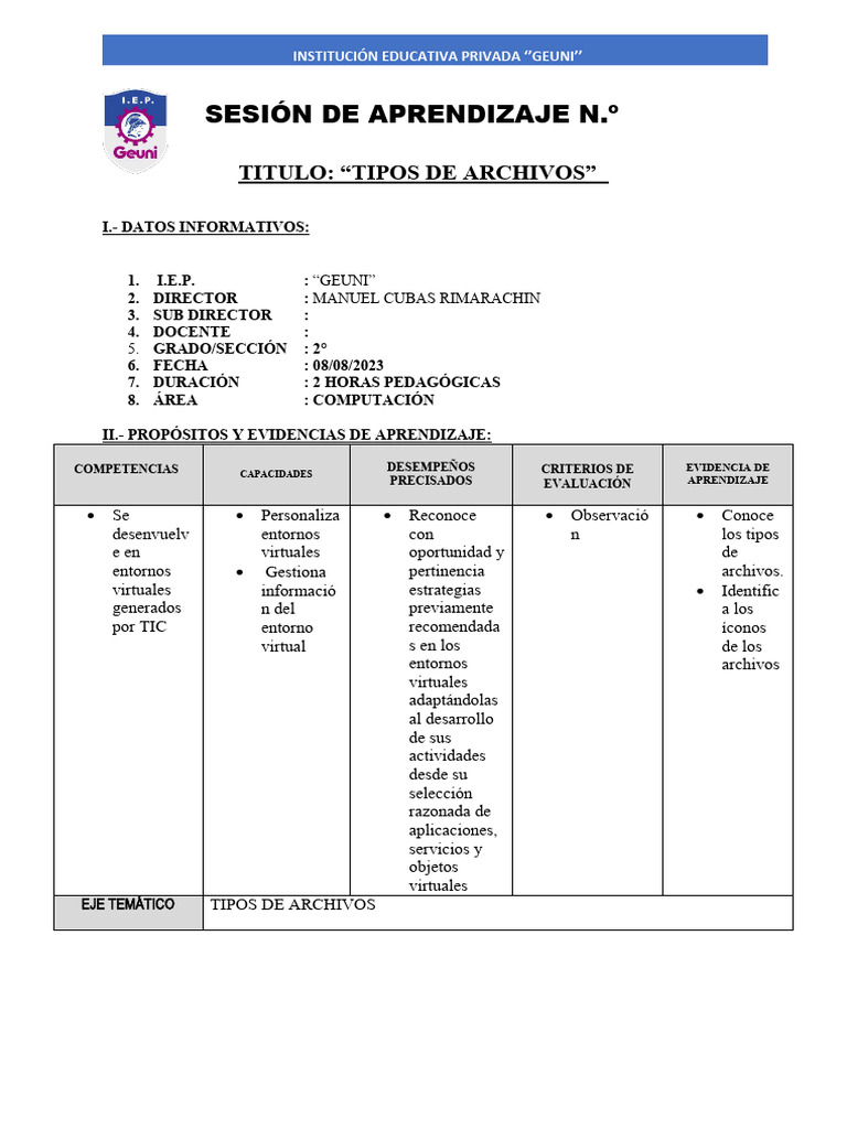 Sesión de Computación | PDF | Aprendizaje | Modificación de comportamiento