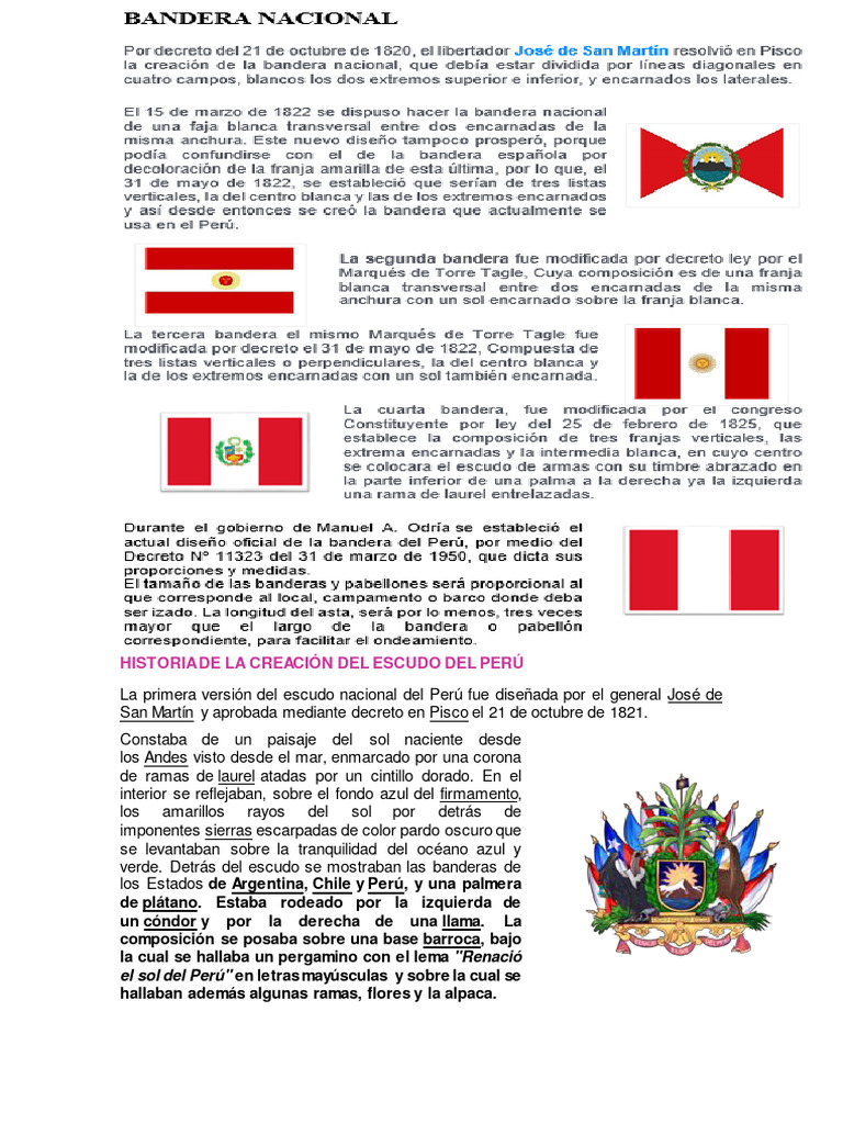 Simbolos Patrios Del Peru Historia Peruana - Coronatodays