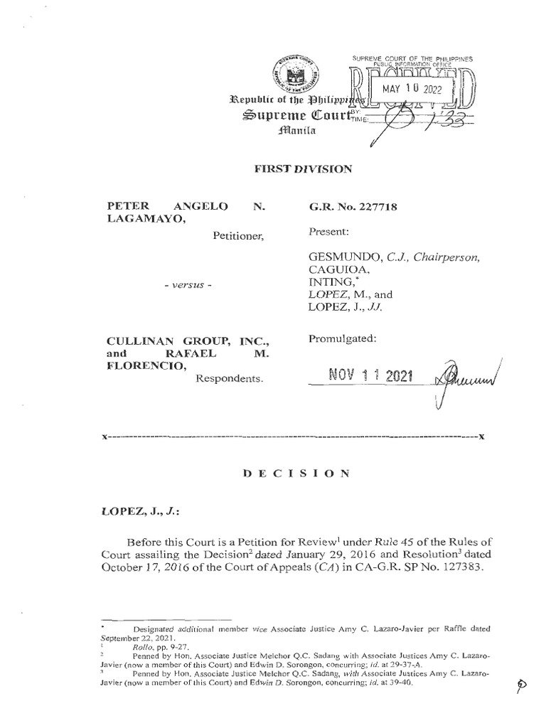 GR - 227718 - 2021 Actual Dismissal Vs Constructive Dismissal | PDF | Employment | Appeal