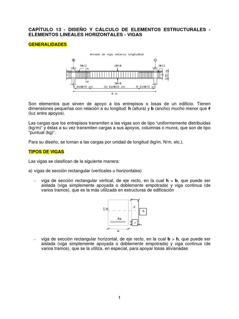 Diseño de Elementos Estructurales Lineales - Vigas | PDF | Viga (Estructura) | Braguero