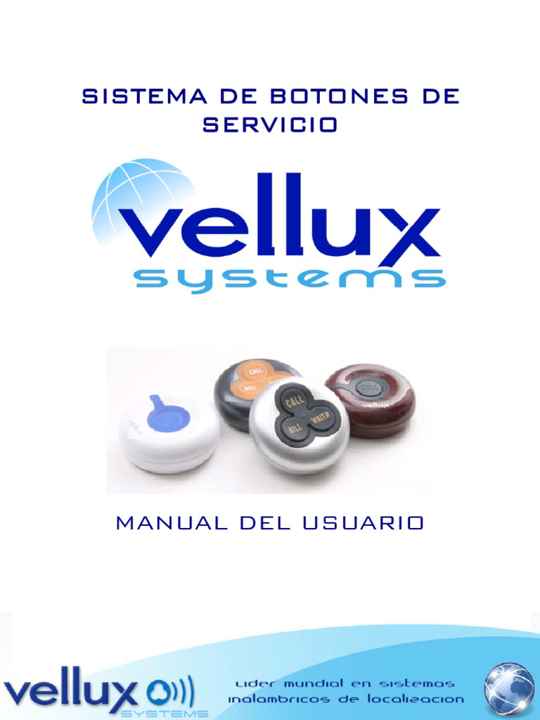 Manual Sistema de Botones de Servicio VELLUX | PDF | Transmisor | Diodo emisor de luz