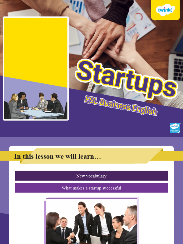 T 1681286132 Esl Business English Startups PPT Lesson Adults b1 - Ver ...