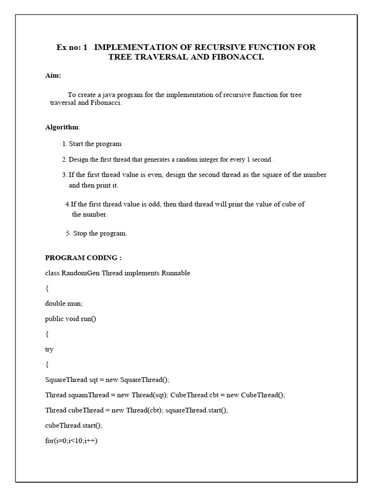 Java Recursive and Iterative Algorithms | PDF | Algorithms And Data ...
