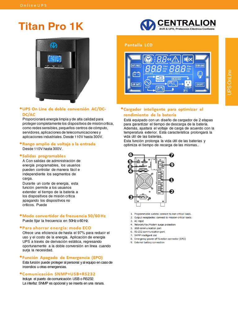 Titan Pro 1K-1 | PDF | Cargador de batería | Electrónica