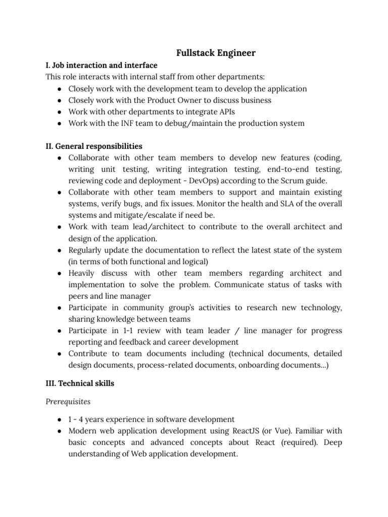 HN - HCM - Fullstack Engineer | PDF | Scrum (Software Development) | Software