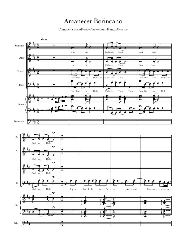 Amanecer Borincano Full Score 2 | PDF