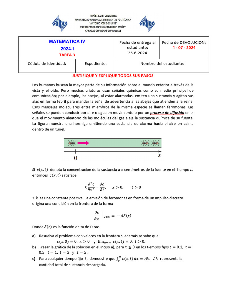 Tarea3 Mate4 2024 1 | PDF
