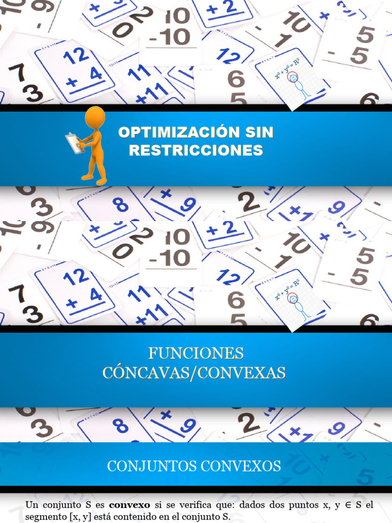 Optimización Sin Restricciones | PDF | Conjunto convexo | Función (Matemáticas)