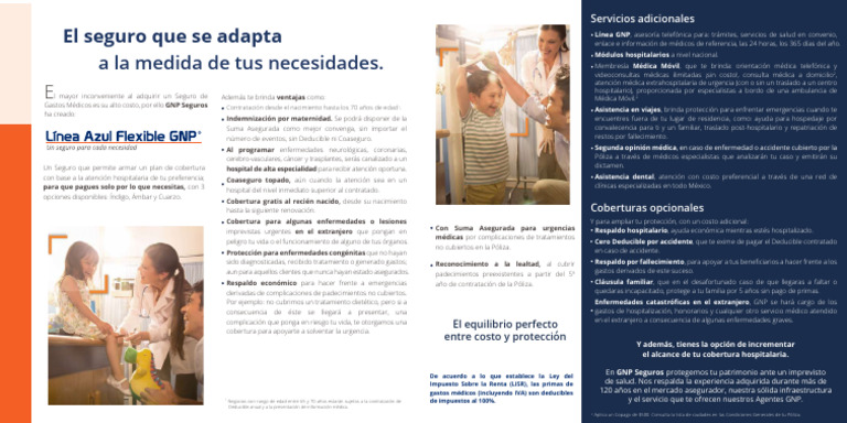 GNP Folleto Flexibles | PDF | Póliza de seguros | Hospital