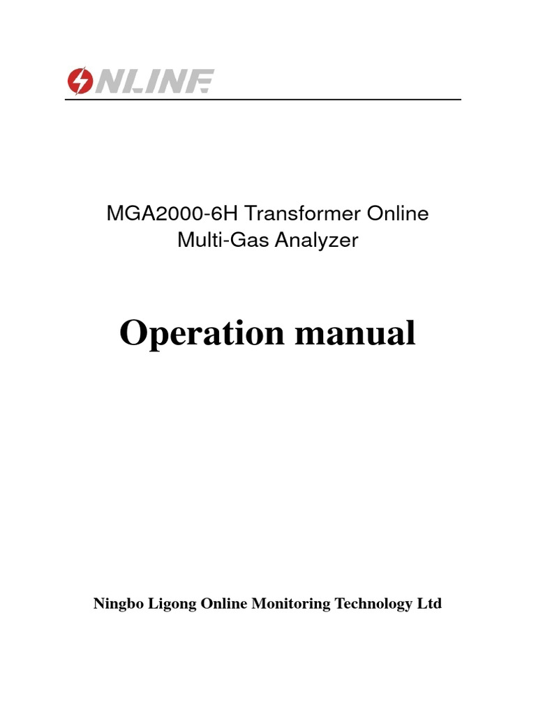 Transformer On-Line Multi-Gas Analyzer Operation Manual | PDF | Computer Network | Valve
