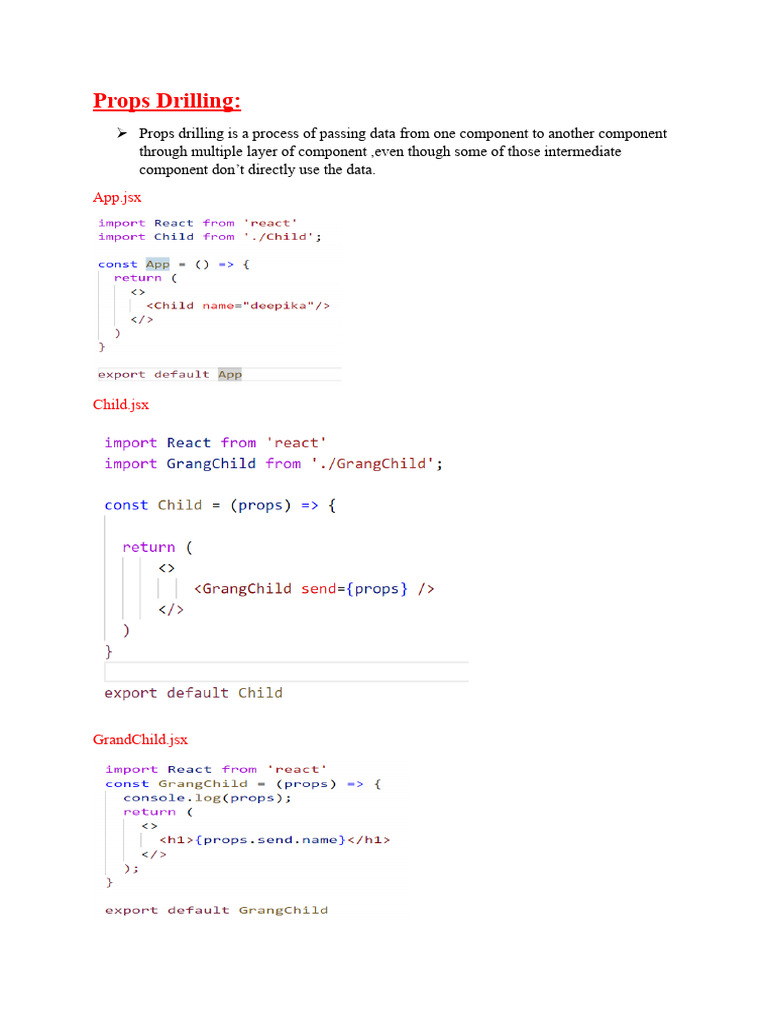 Props Drilling JHOC Jcontextapi | PDF