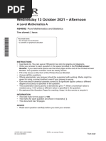 Formulae Booklet - OCR (A) Further Maths A-Level | PDF | Variance
