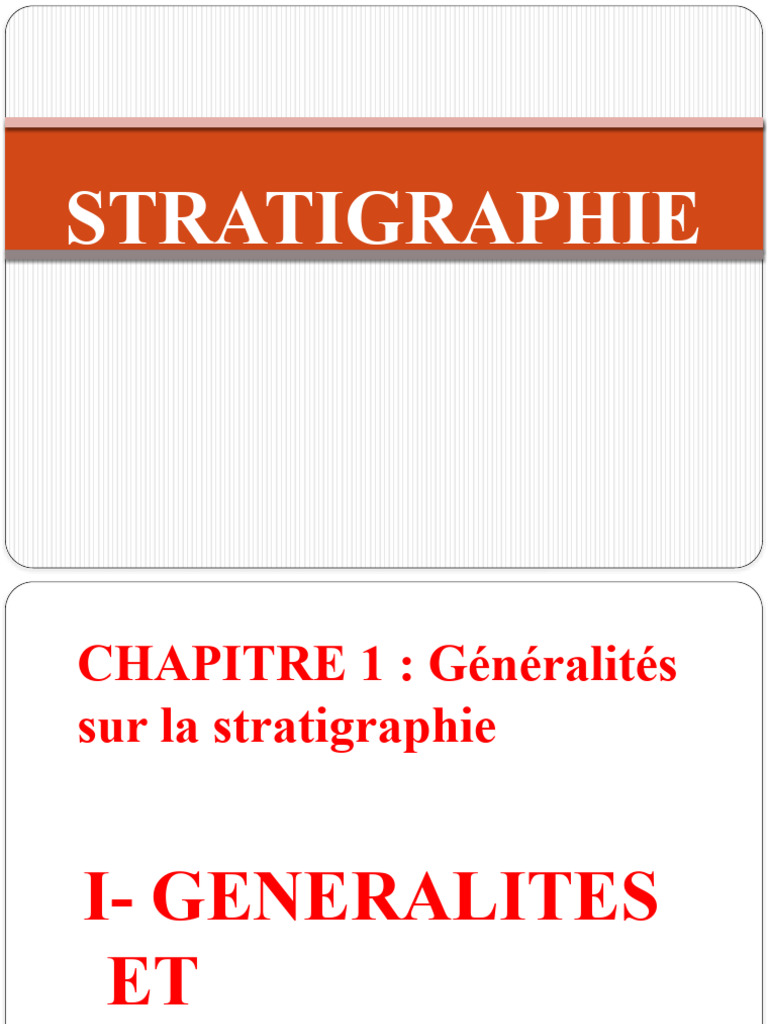 Introduction à la stratigraphie et ses principes | PDF | Stratigraphie ...