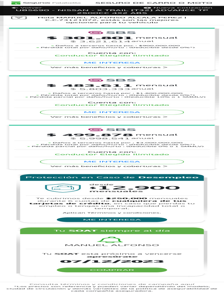 Seguro Carro O Moto Falabella Cotiza Coberturas Y Precio Aquí Pdf