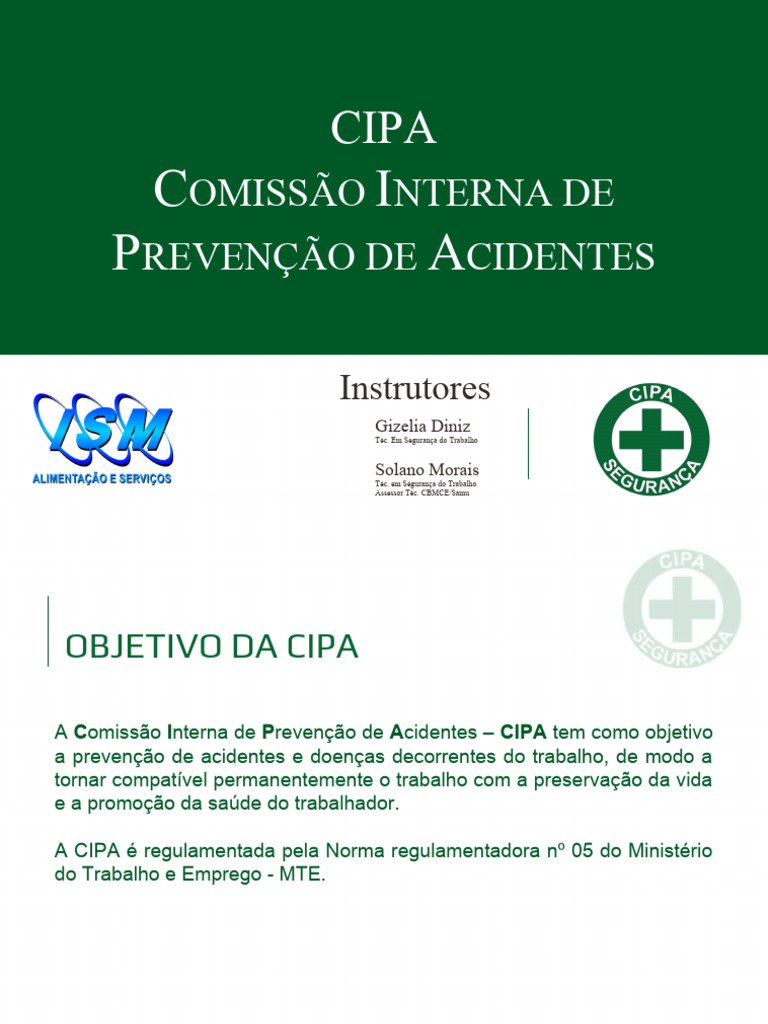 Treinamento Da CIPA - Segurança Do Trabalho 2022 | PDF | HIV/AIDS | HIV
