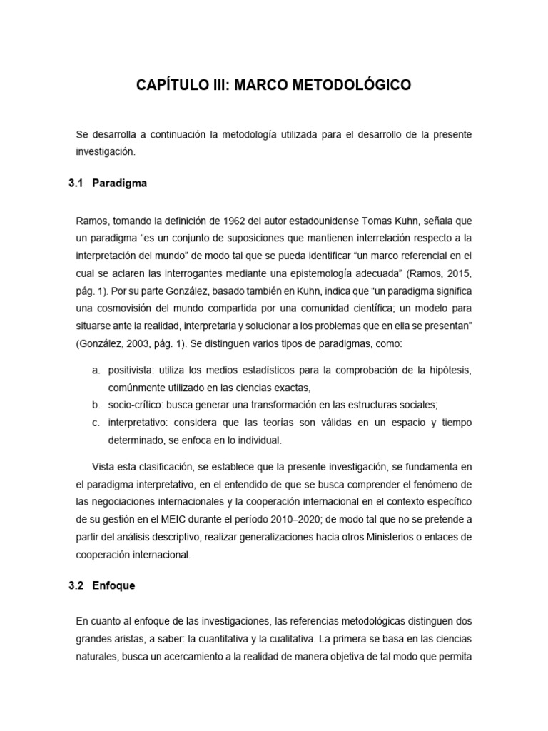 Ejemplo de marco metodológico | Descargar gratis PDF | Paradigma | Caso de estudio