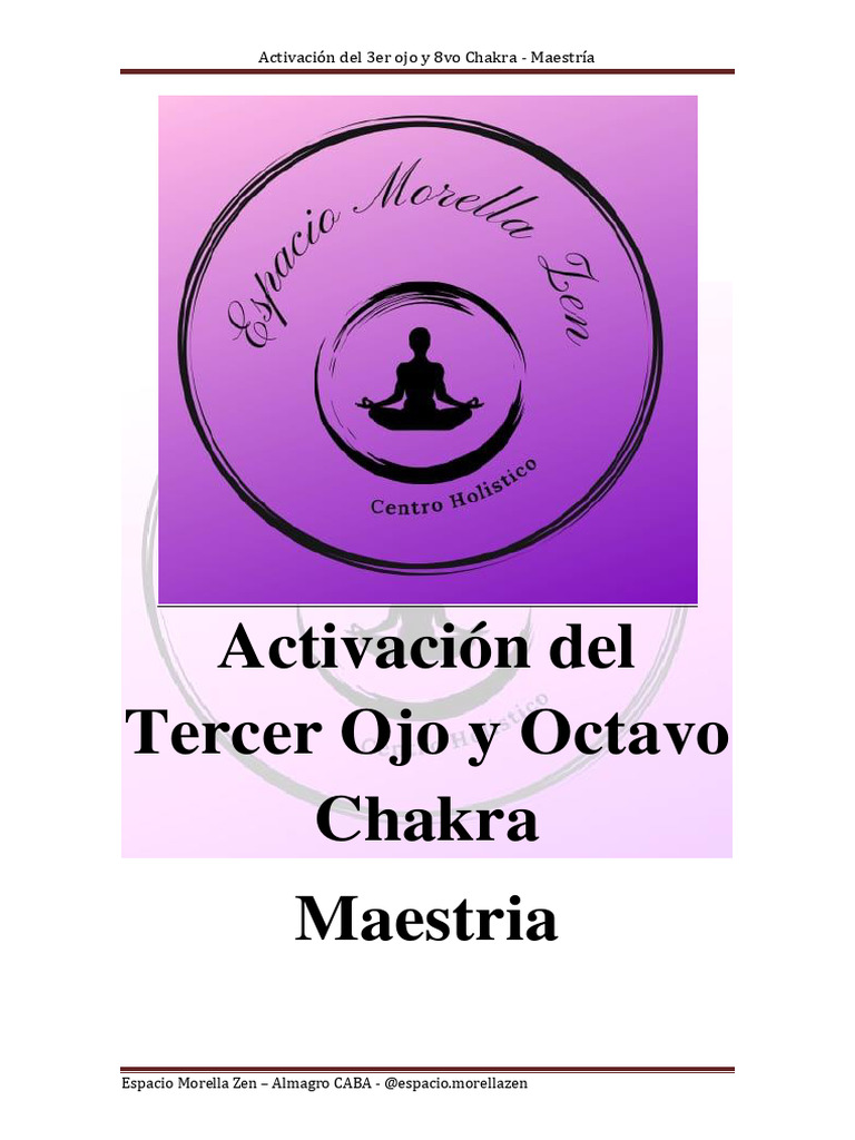 Clase 3 - Activación del Tercer Ojo y Octavo Chakra - Maestria | PDF ...