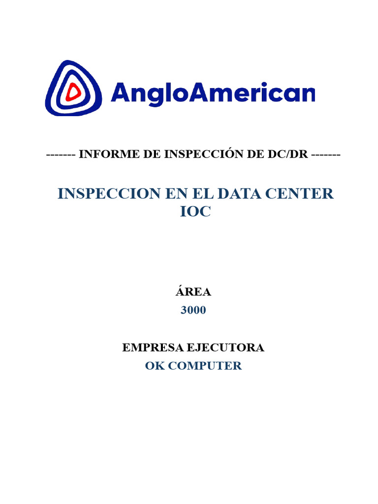 Checklist Data Center Ioc | PDF | Centro de datos | Aire acondicionado