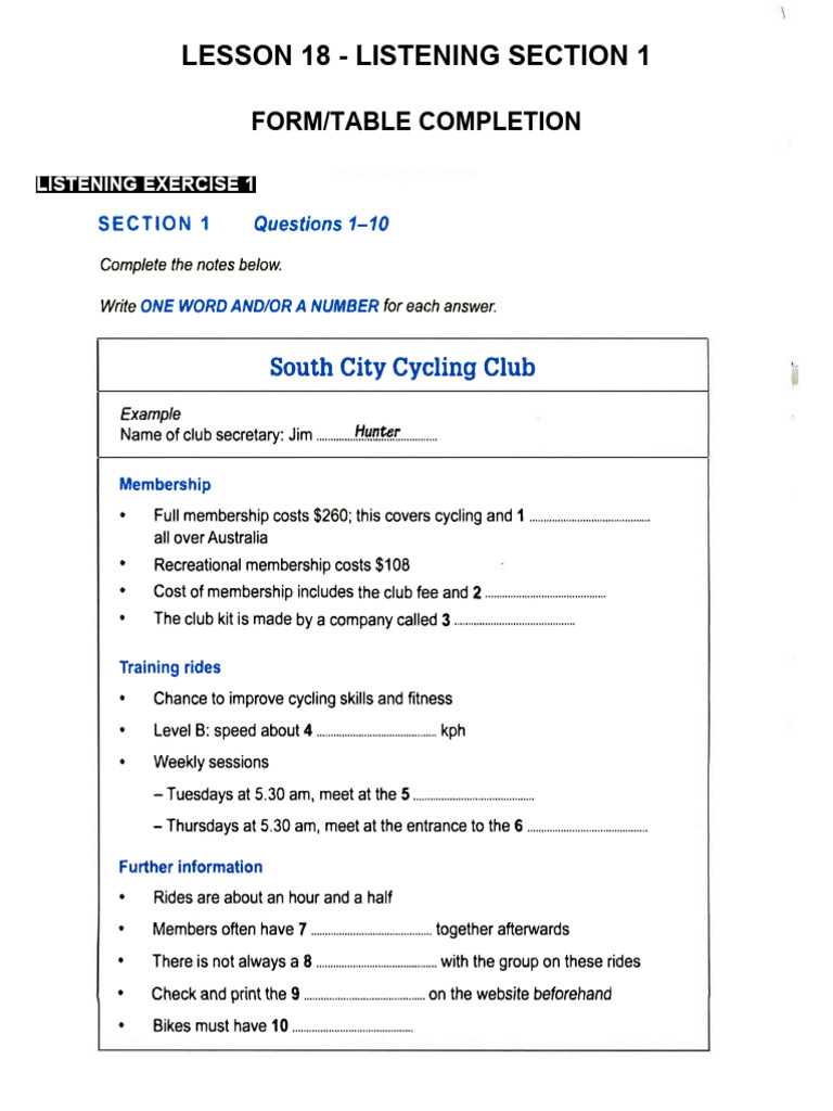 (Listening) Handout 18 | PDF