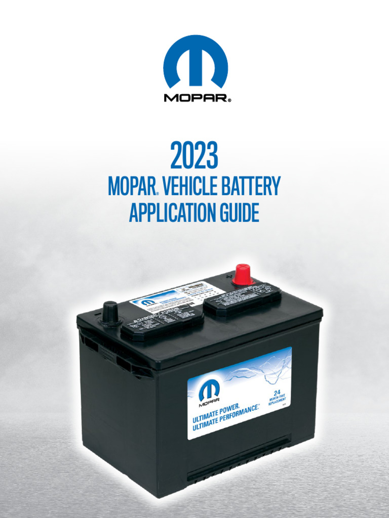 2182 MoparBatteryAppGuide-Sect01 WCover v01r01 | PDF | Chrysler | Motor ...