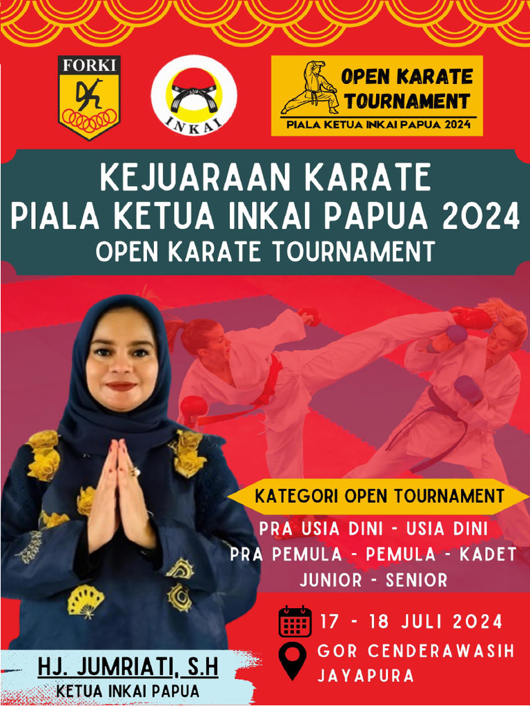 Tor Dan Undangan Kejuaraan Karate Open Turnamen Piala Ketua Inkai Provinsi Papua New | PDF