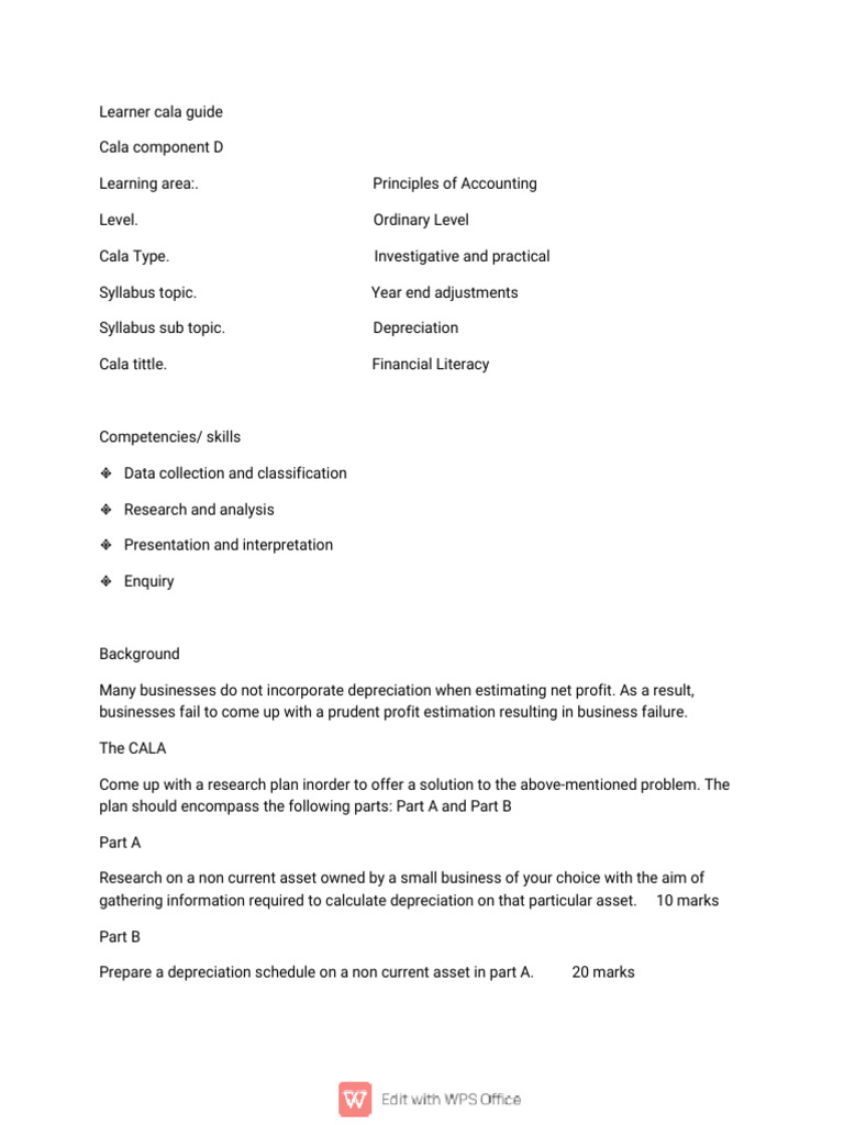 O Level Cala D | PDF