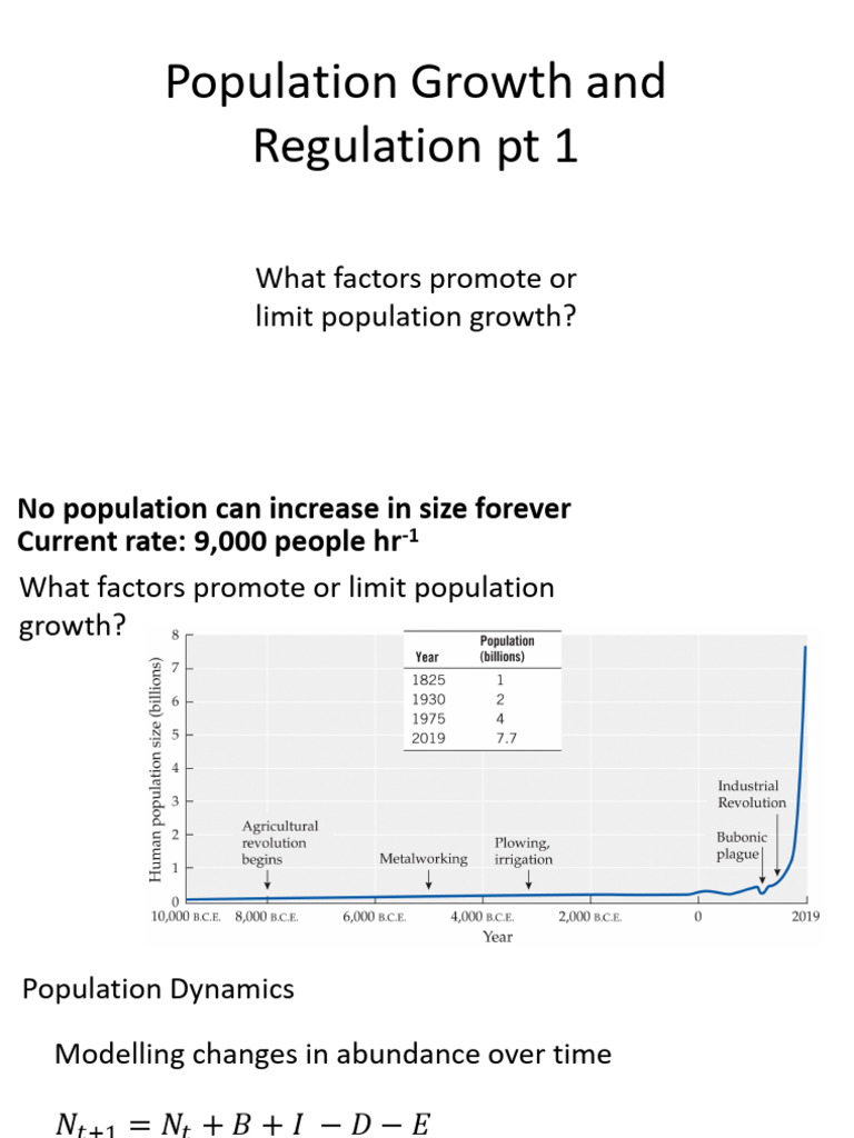 Lec 6 Population Growth and Regulation PT 1 | PDF | Applied Mathematics
