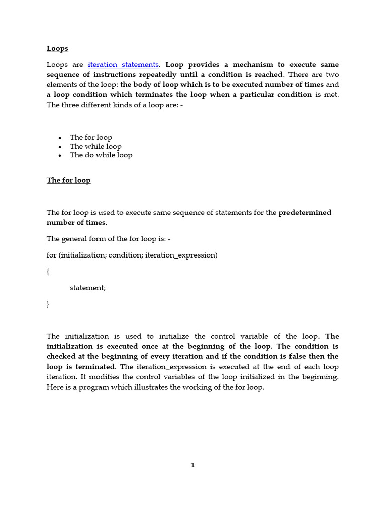 Lecture 4 Loops-1 | Download Free PDF | Control Flow | Computer Science