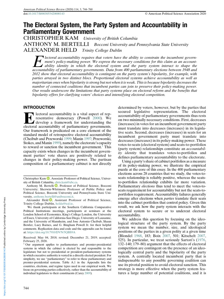 CK APSR Article | PDF | Accountability | Government