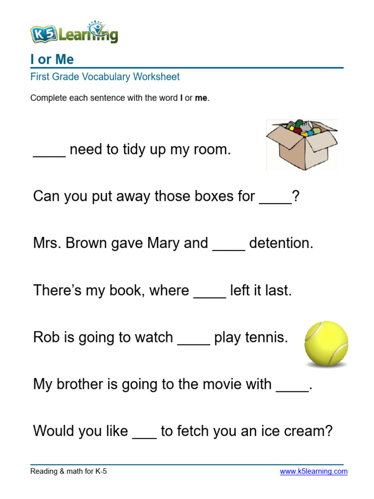 1st-grade-i-me-sentences-2 | PDF