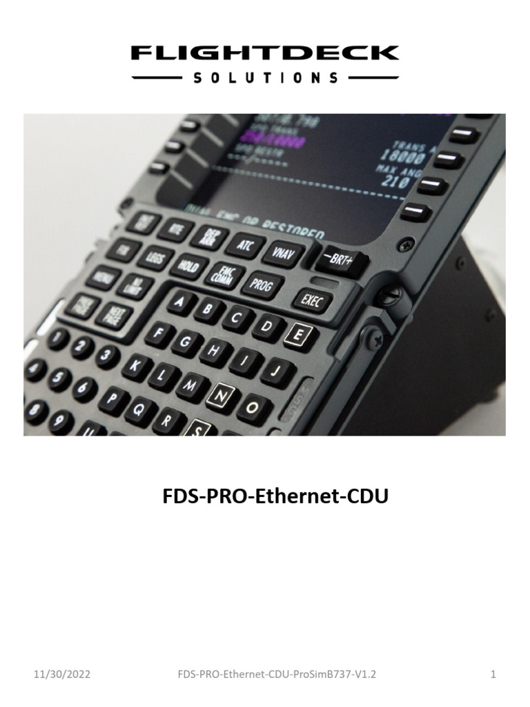 FDS Pro Ethernet CDU | PDF | Ip Address | Computer Network