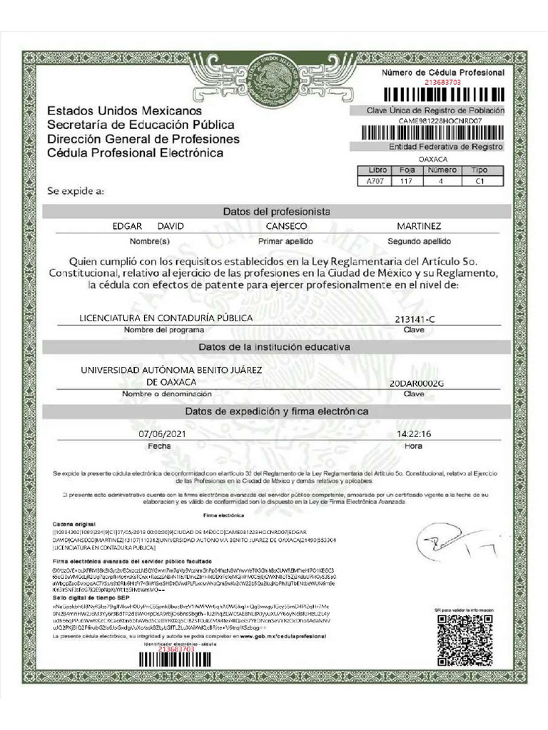 CEDULA EDGAR DAVID (2) | PDF