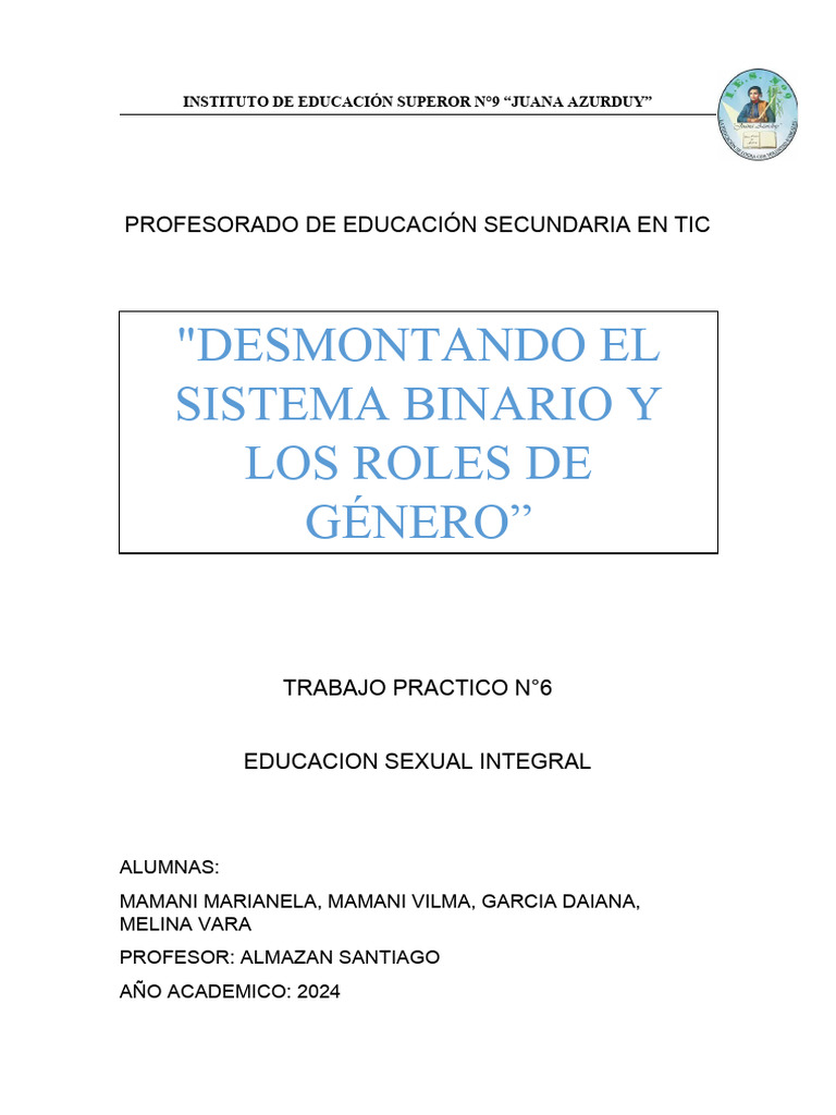Esi TP6 ... | PDF | Transgénero | Estudios LGBTQIA+