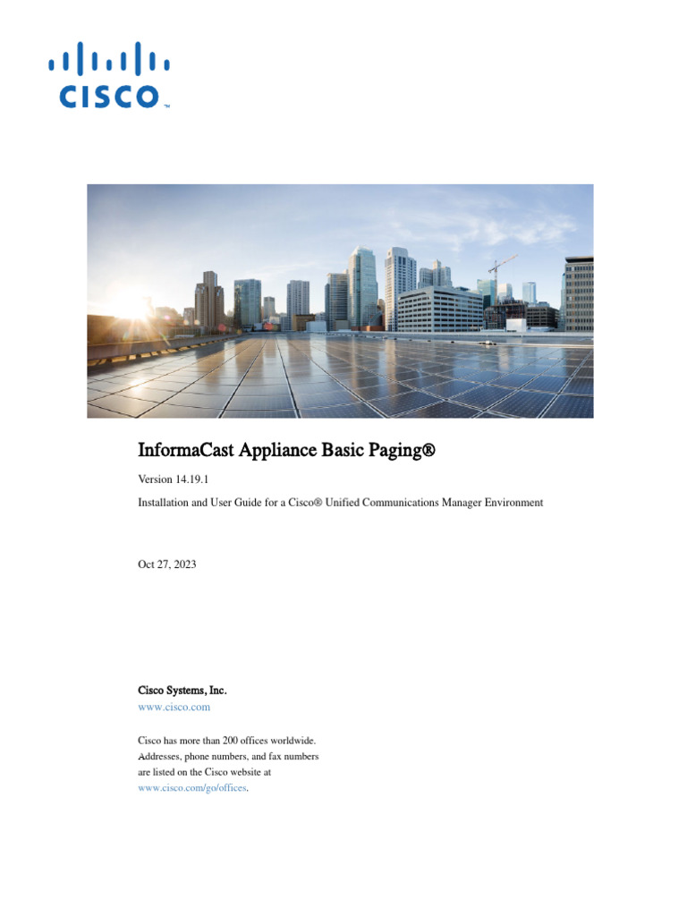 InformaCast Basic Paging 14.19.1 User Guide | PDF | Session Initiation ...