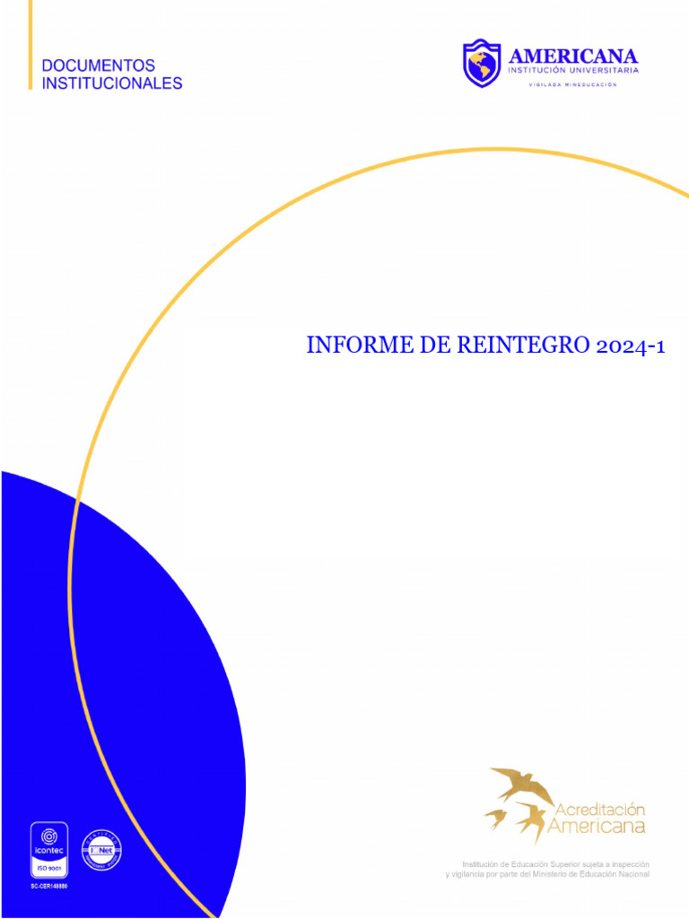 INFORME REINTEGRO 2024-1 | PDF