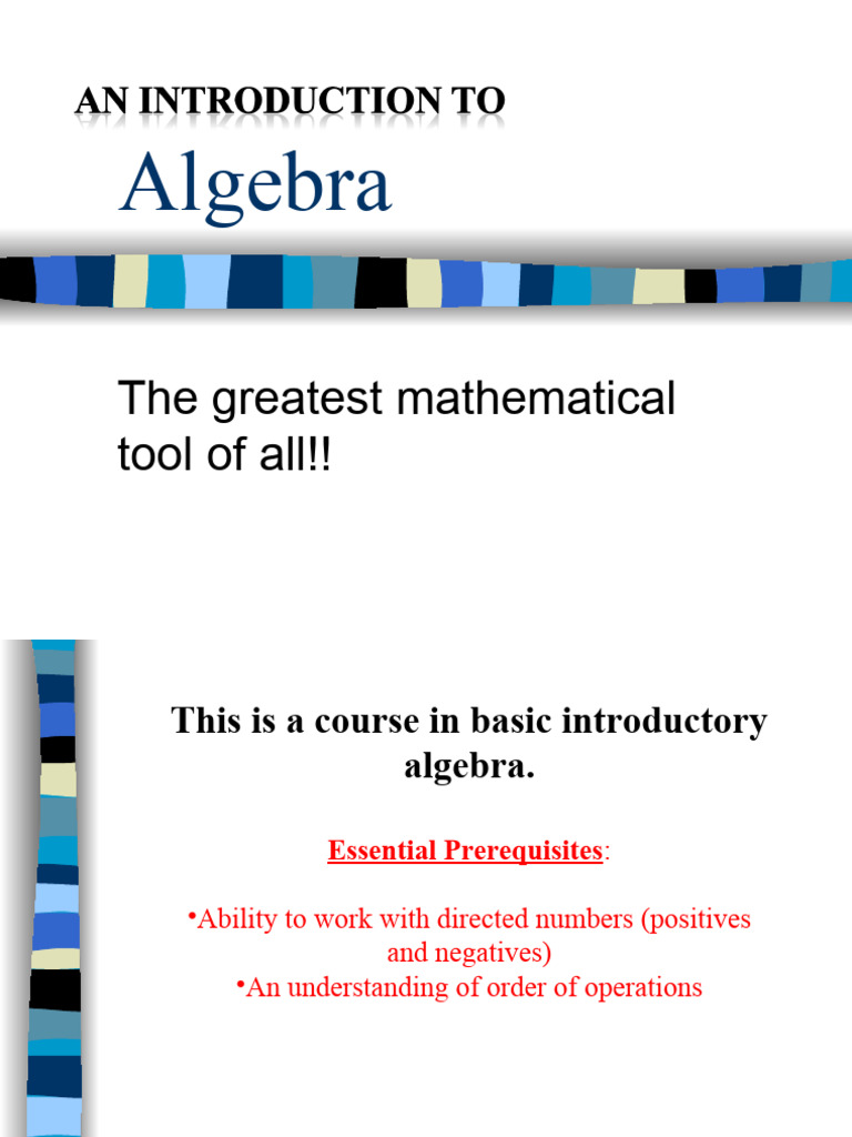 Algebra Techniques | Download Free PDF | Numbers | Algebra
