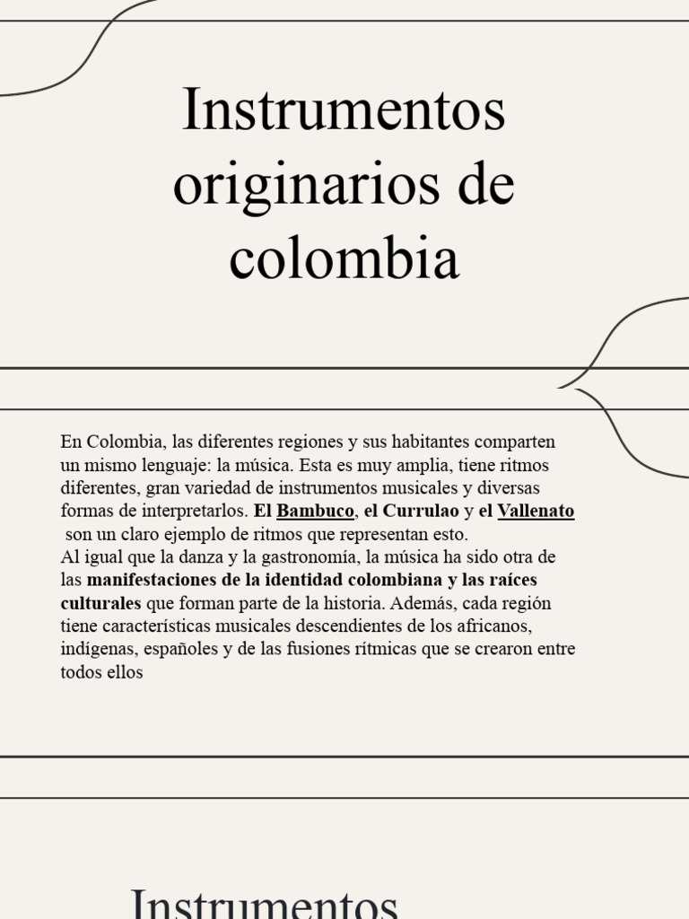 Instrumentos de COLOMBIA | PDF | Instrumentos musicales | Musicología