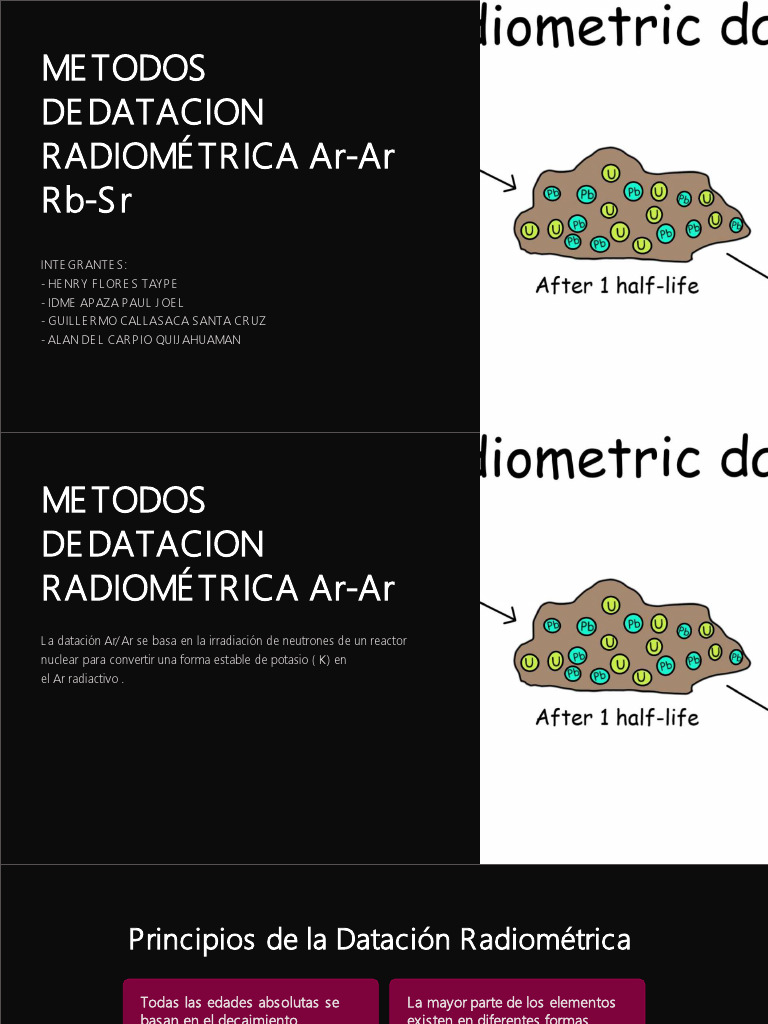 DATACION-RADIOMETRICA Ar - AR, RB - SR | PDF | Física nuclear | Quimica ...